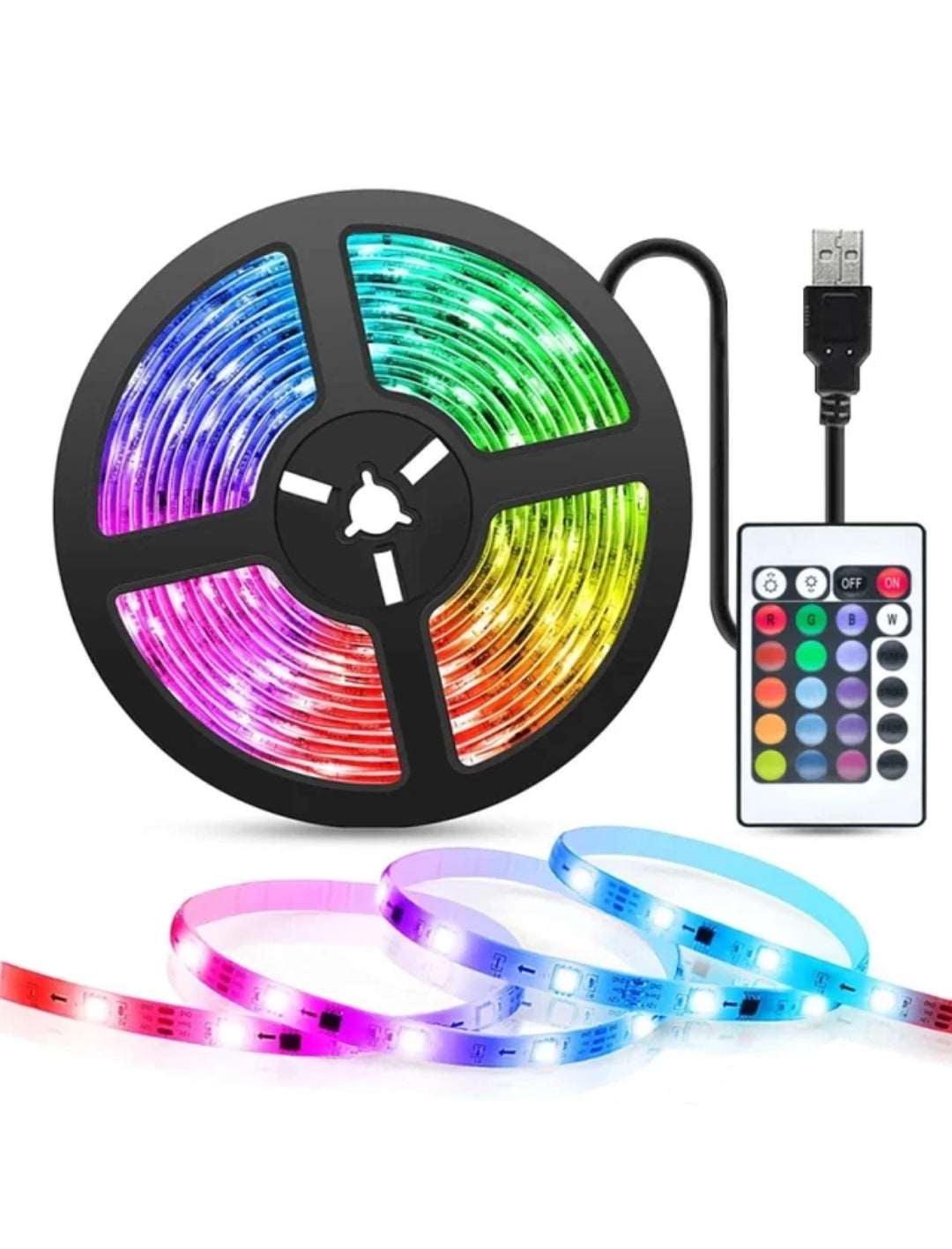 5m 10m RGB led strip 5050 USB 5V Smart 24keys Remote or APP Bluetooth
