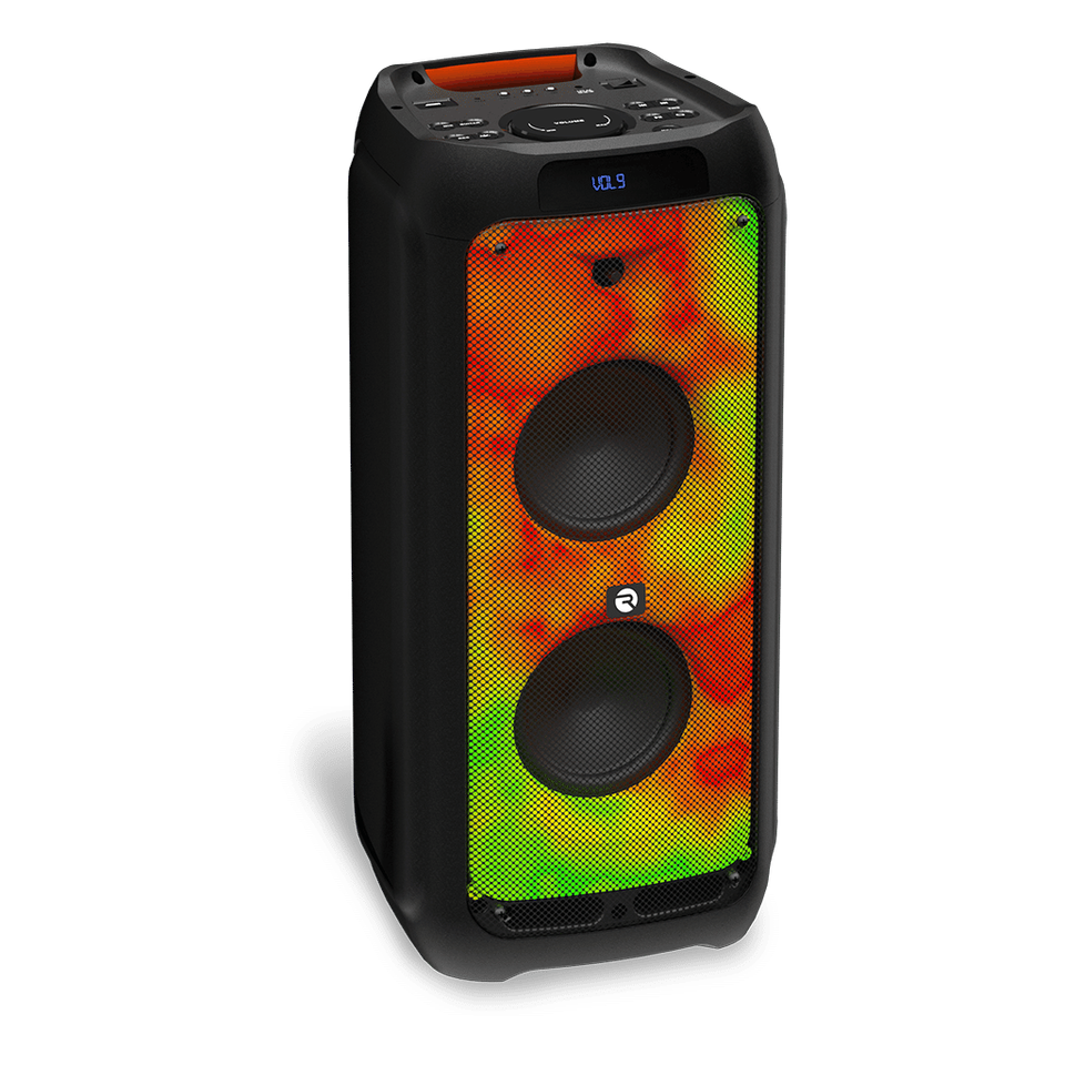 Raycon The Power Speaker Ultra 2x 8" Liquid Flame Lights Bluetooth Par